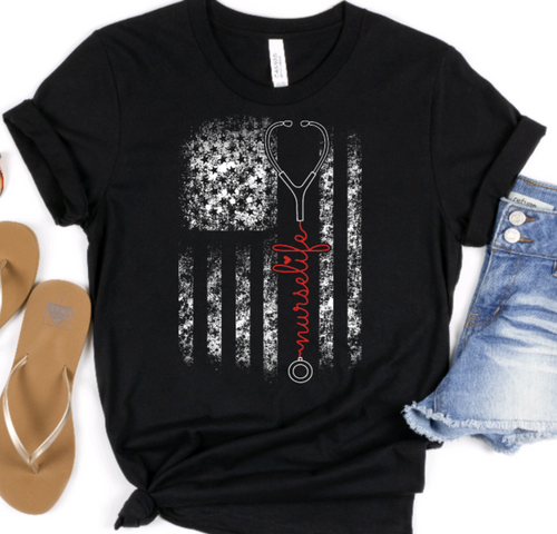 Nurse Life flag (DTF Transfer) | Hookful Designs DTF