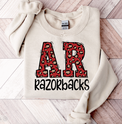 AR Razorbacks (DTF Transfer) | Hookful Designs DTF