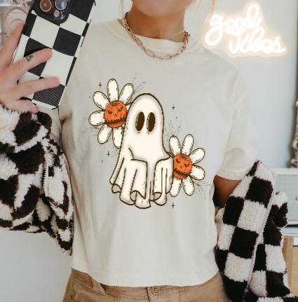 sunflower ghosts (DTF Transfer) | Hookful Designs DTF