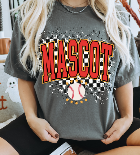 baseball checkered varsity (DTF Transfer) | Hookful Designs DTF