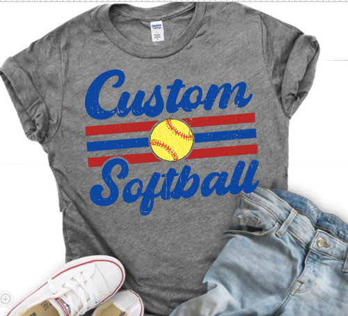 Custom Retro Softball (DTF Transfer) | Hookful Designs DTF