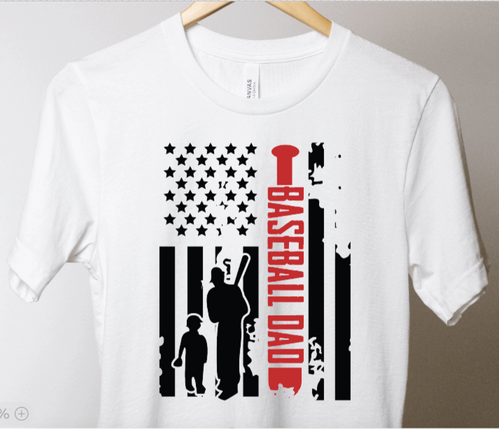 Baseball Dad silhouette (DTF Transfer) | Hookful Designs DTF