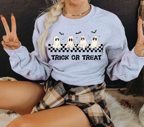 trick or treat ghosts (DTF Transfer) | Hookful Designs DTF