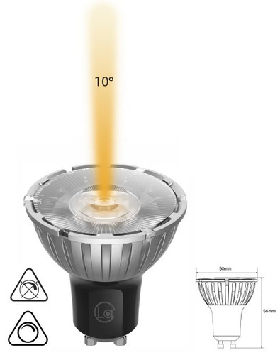 GU10 Narrow Beam (GU10-10D) | Everglow Lighting