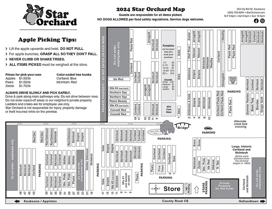 Star Orchard - Orchard Map