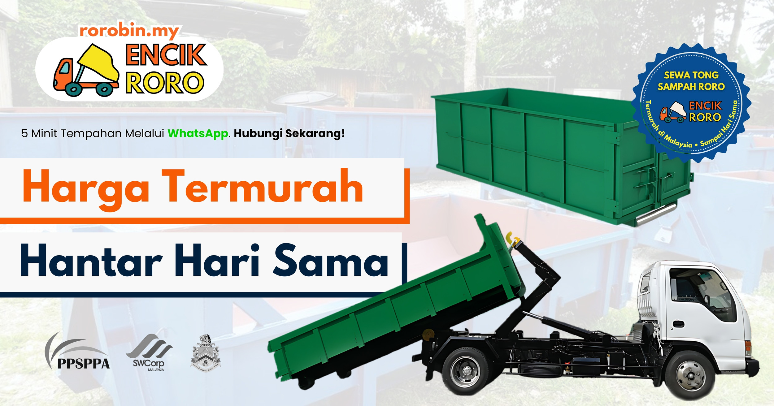 Encik Roro | Sewa Tong Roro Bin | Termurah & Hantar Hari Sama