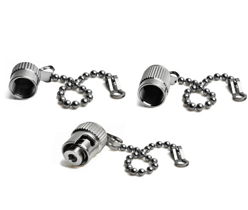 Nickel Plated Adapter Dust Cap with Strap