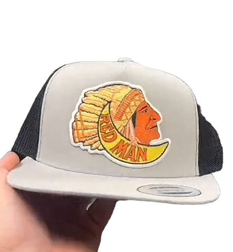 Red Man Silver/Black No Rope | Patch Works Hat Co.