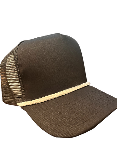 Black/White Rope Trucker | Patch Works Hat Co.