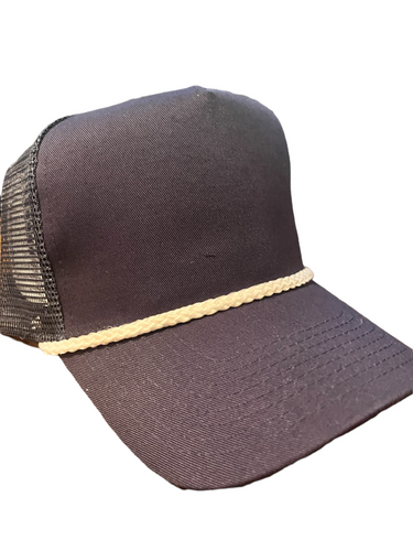 Navy/White Rope Trucker | Patch Works Hat Co.