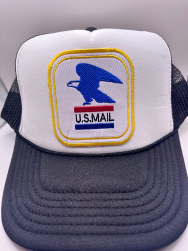 US Mail Black/White Foam Front Trucker | Patch Works Hat Co.