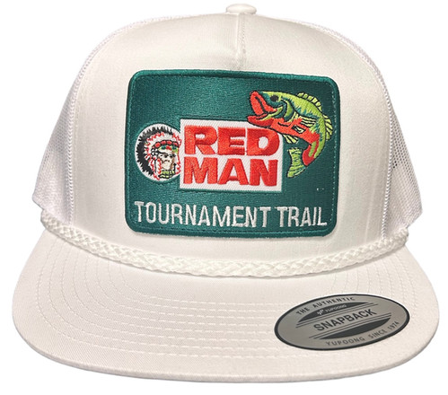 Red Man Tournament Trail White Rope Trucker | Patch Works Hat Co.