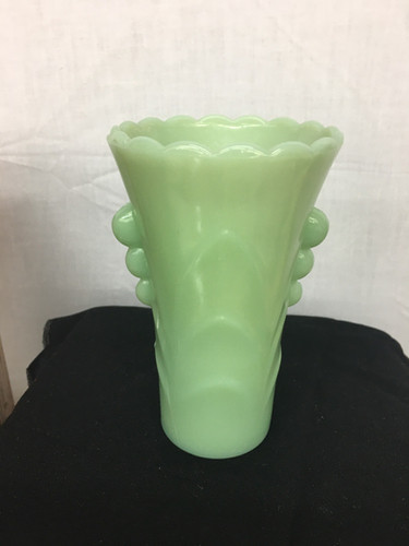 Jadeite Vase 5.5 inches tall by 3 1/4” in Diameter | Hidden Treasure