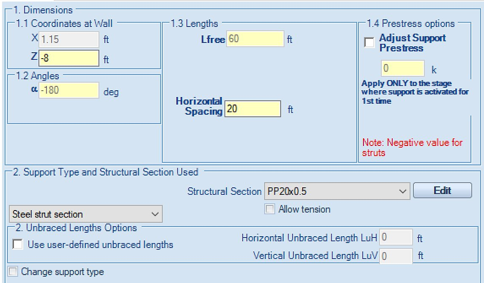 Braced Excavations - Design with DeepEX
