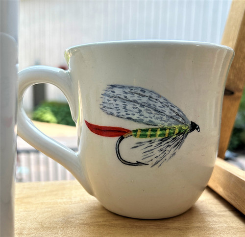 'Grizzly King' Fly Mug | Hand Painted | kricket lane designs