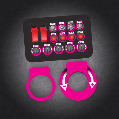 Button box ADD-ON pack (Pink base colour) | Moonraker designs