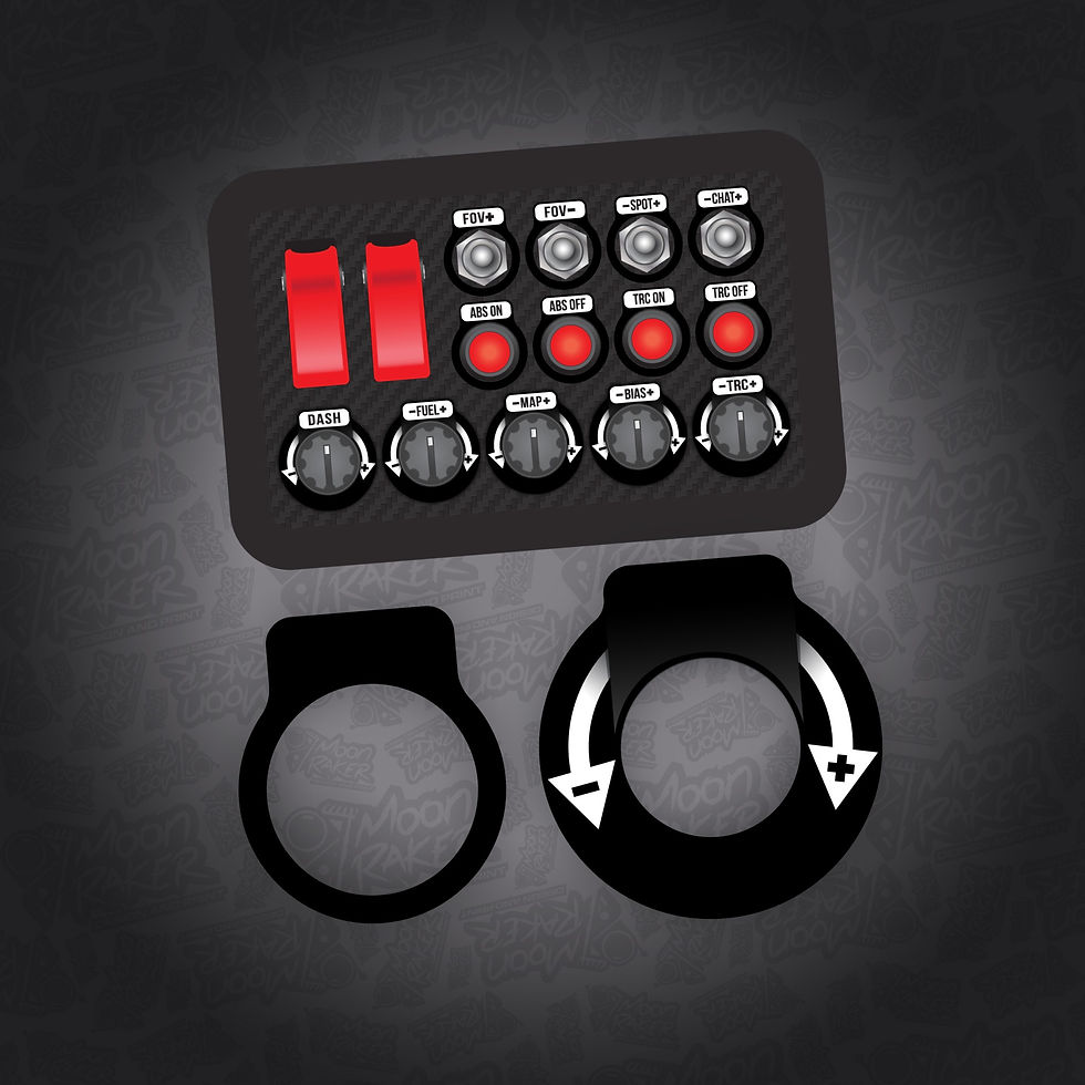 Button box ADD-ON pack (Black base colour) | Moonraker designs
