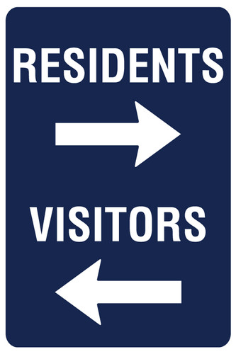 Residents and Visitor Direction Sign | Indus Communities