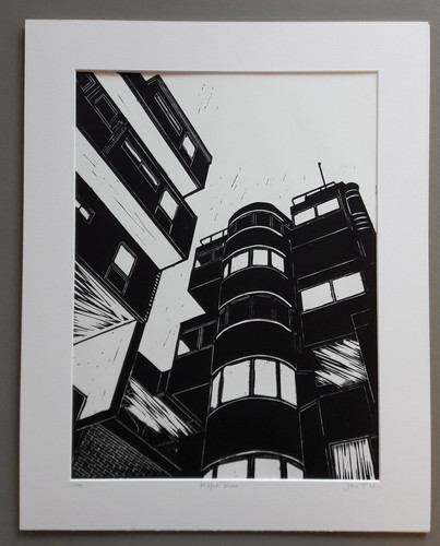 Milford Towers | LinoPrintDesign