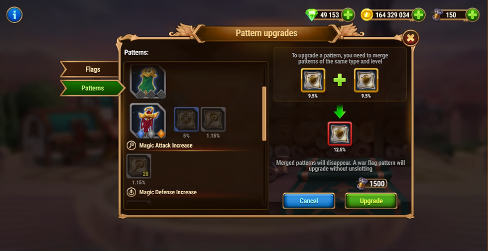 Hero Wars Flags and Patterns