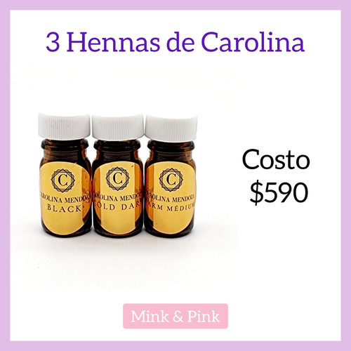 Henna Carolina Mendoza kit 3 tonos | Mink & Pink