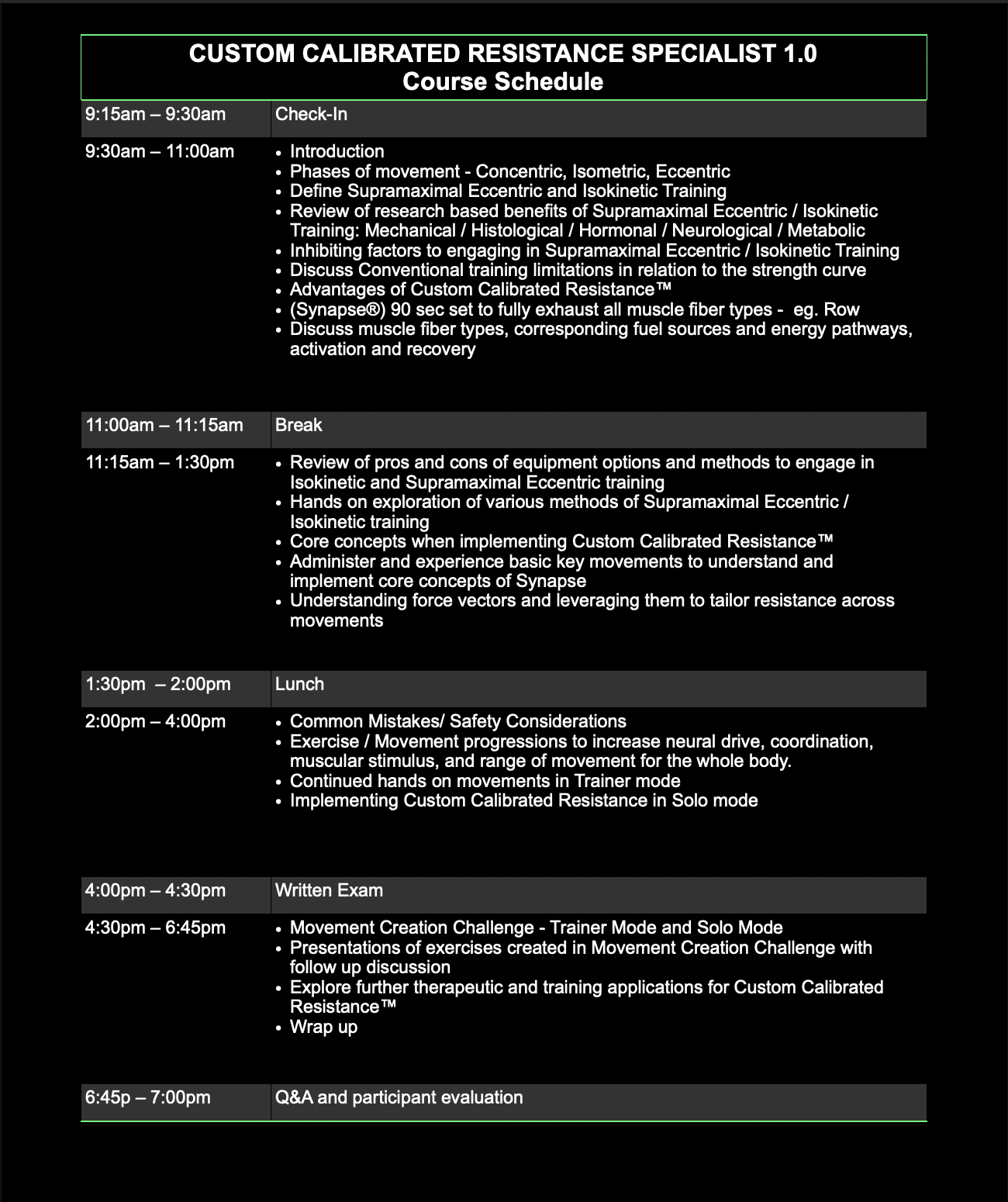 Custom Calibrated Resistance Specialist 1.0 | Synapse CCR