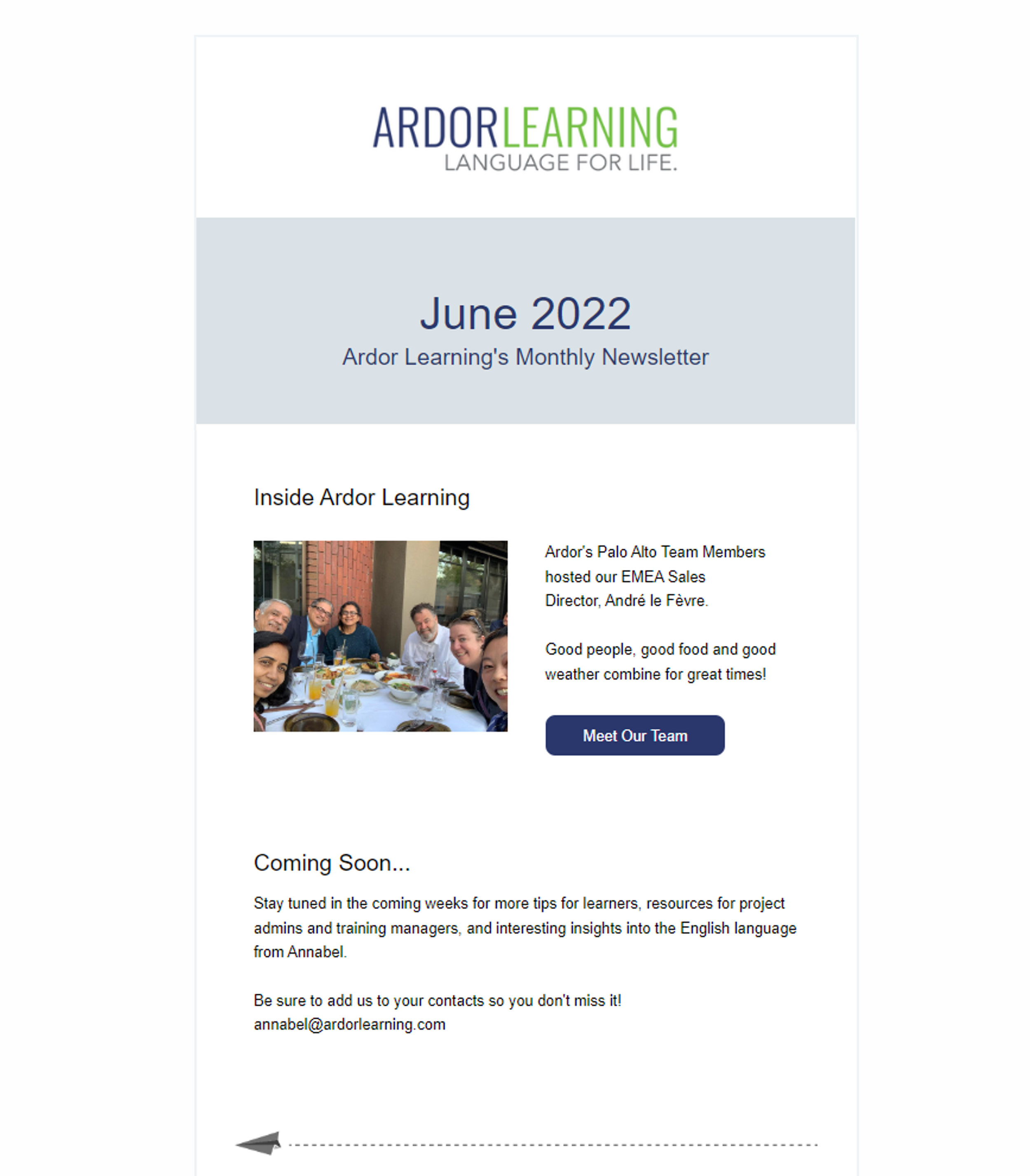 June 2022 Newsletter
