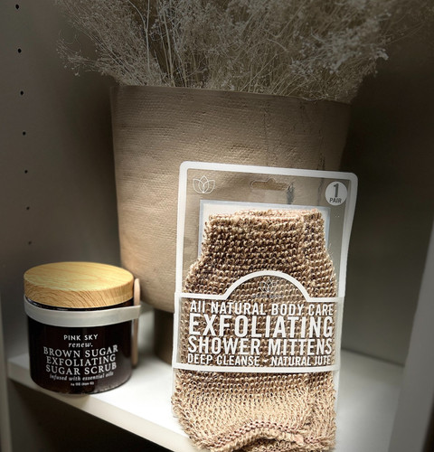 All Natural Exfoliating Body Scrub Mittens | J.Jean Claude