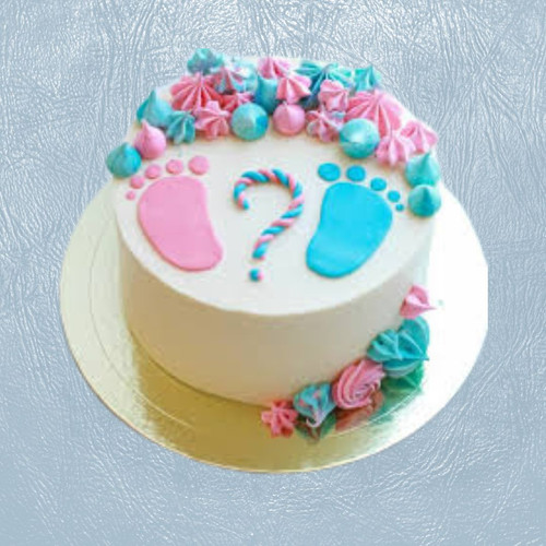 Rosset Footprint Gender Reveal Cake | Bakery Bites Cafe