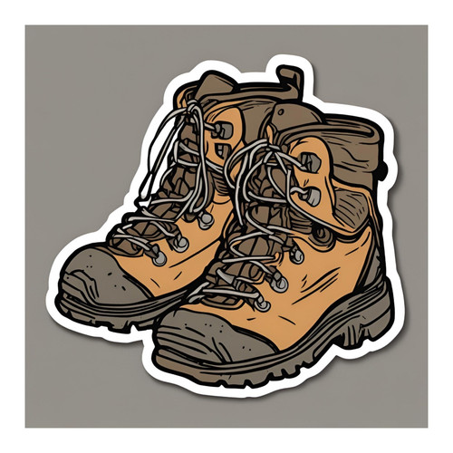 Hiking Boots Sticker | No Man's Life