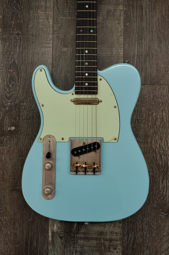 AIO TC4 Left-Handed Electric Guitar - Sonic Blue (Mint Pickguard ...