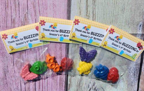 Insect Birthday Cards with Crayons - Bug Birthday - Thank you for ...