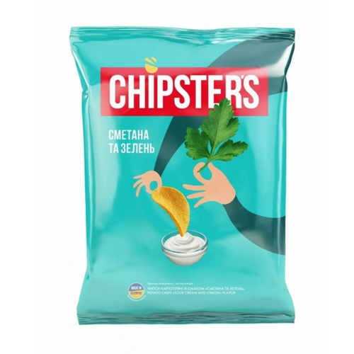 Potato chips CHIPSTERS with the flavor of sour cream and herbs 130g ...