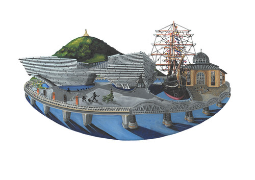 A4 The V&A on the Tay print | nkleppangart
