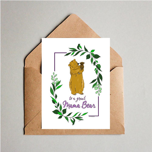 Mama Bear Card | Tinted Rose Designs