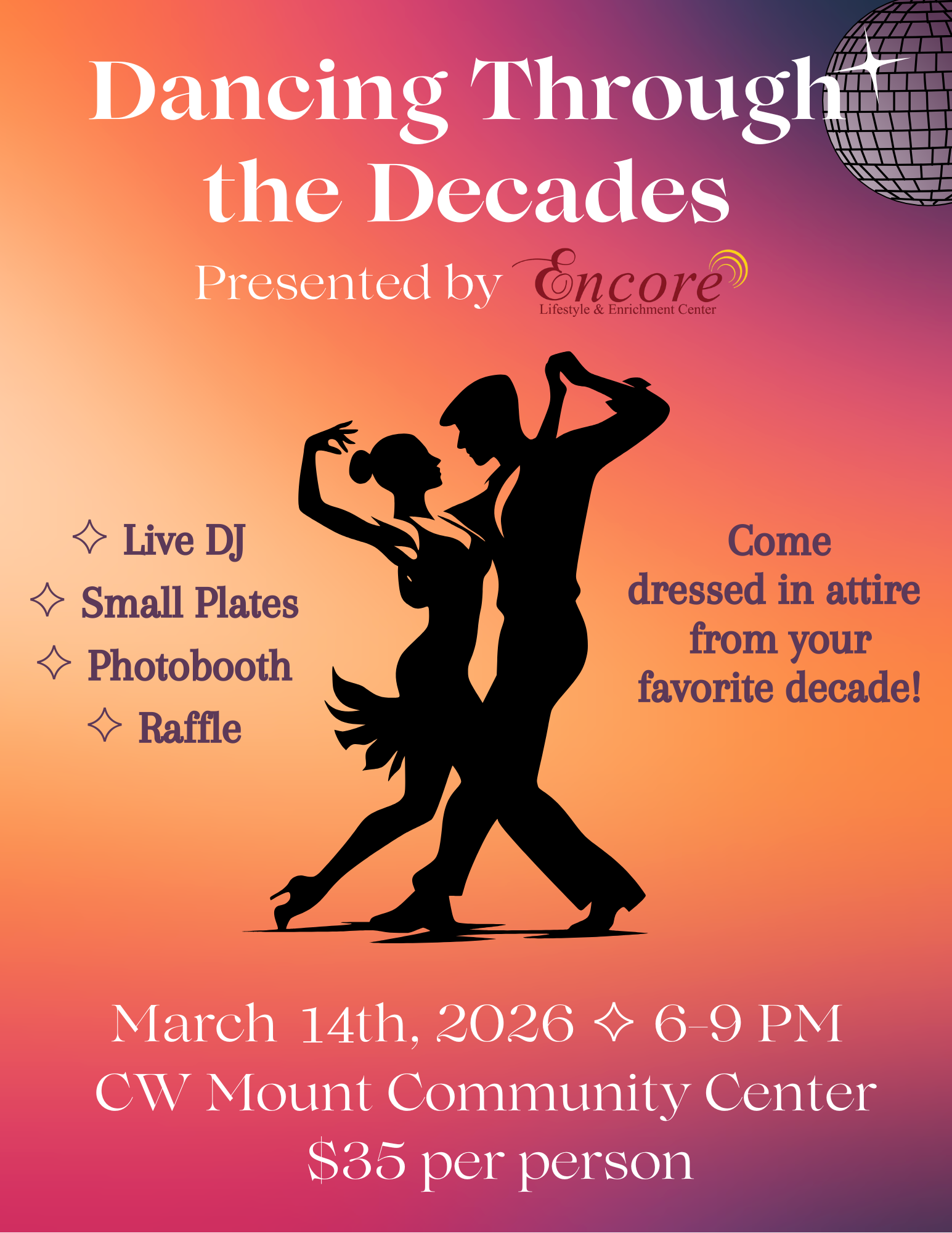 Dancing Through the Decades | Encore Center