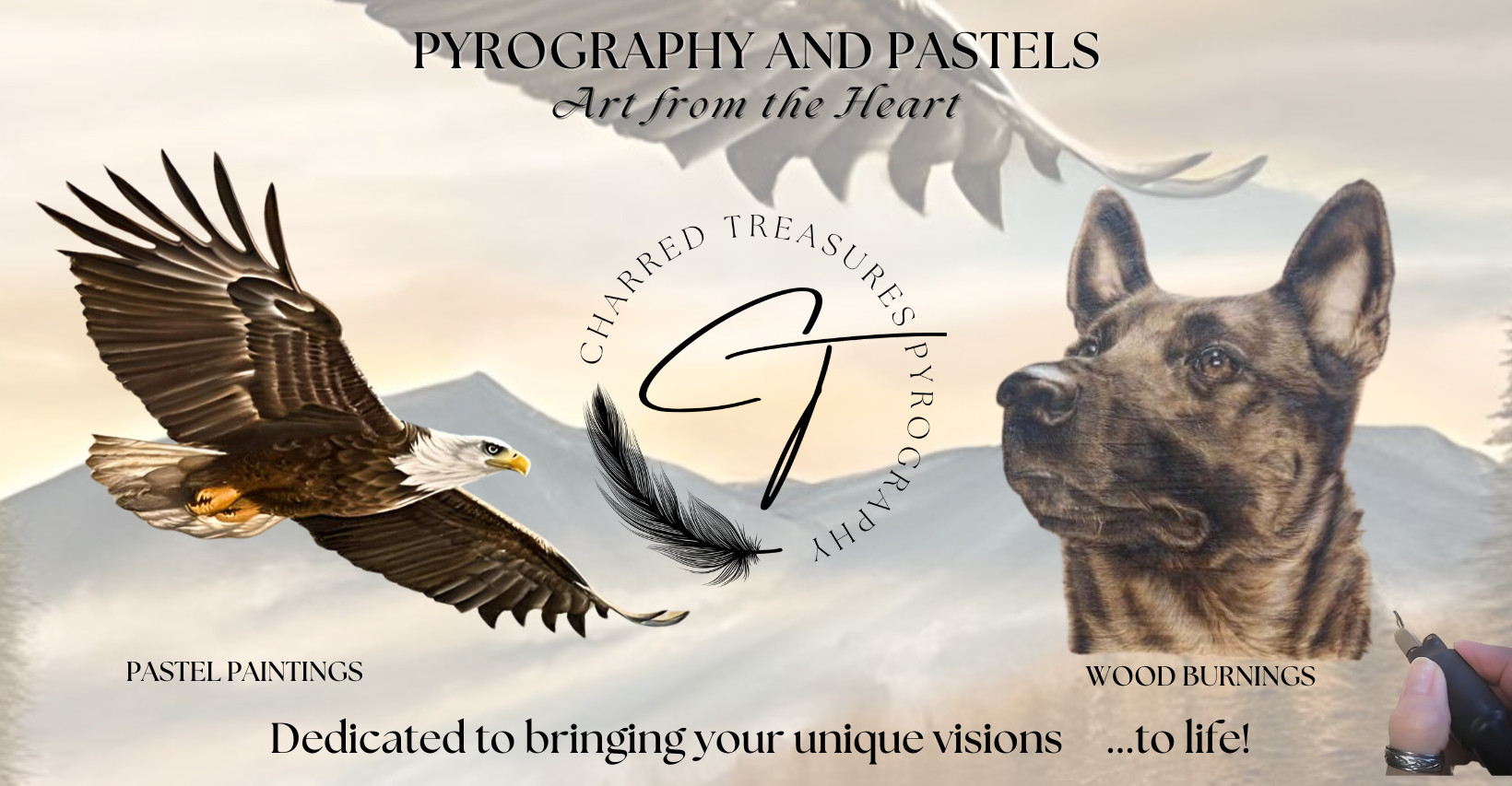 Charred Treasures: Pyrography & Pastel | Realism Artist
