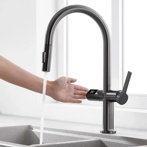 KHF-102 Smart Digital Touchless Control Pull-Out Kitchen Sink Faucet ...