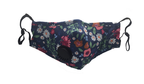 Flower Pattern Face Mask with Vent Valve | Sunkiss