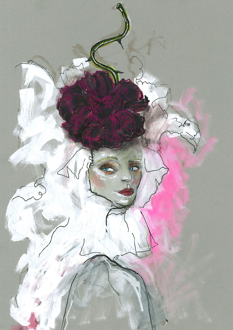 Philip Treacy Rose Headpiece | elyseblackshaw.com