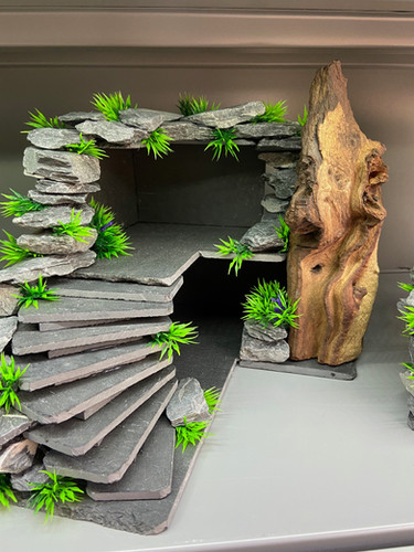 2 Storey Hide with Wood | Birmingham Reptiles