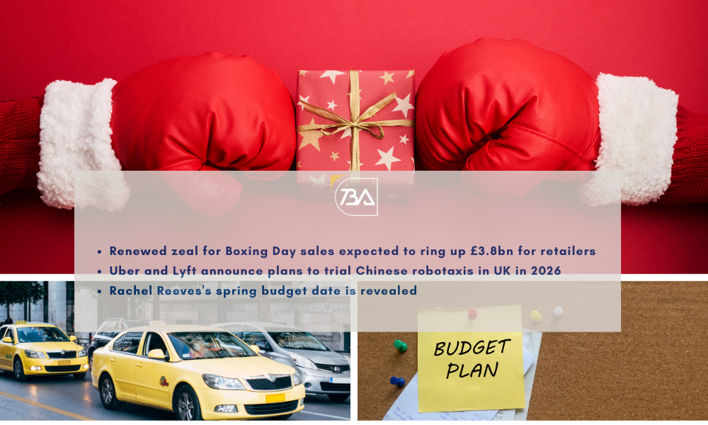 UK Boxing Day Sees £3.8 Billion Spending Surge! Self-Driving Taxi ...