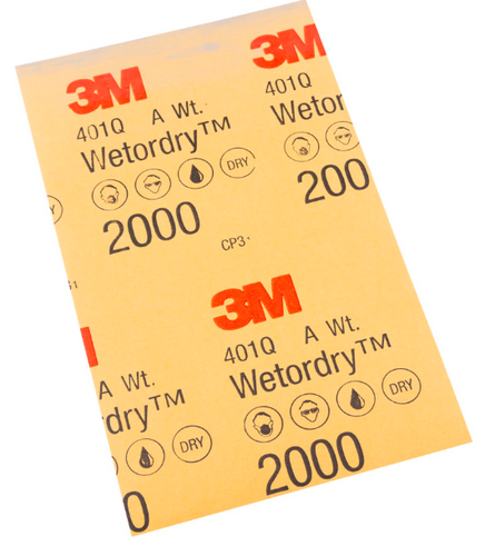 Waterproof Sandpaper 5-1/2 x 9 Inch P2000 (3M 401Q) | Hardware Online