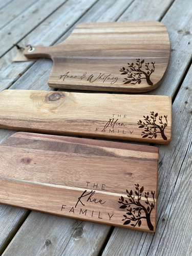 Engraved Charcuterie Boards | Fairfax Place Design