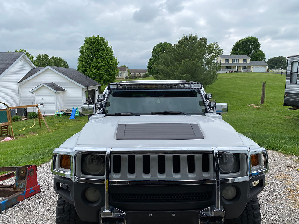 Hummer H3 Light bar and quad pod mount