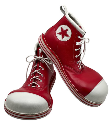 Leather Professional Clown Shoes Sneakers with Star | Jolly Walkers ...