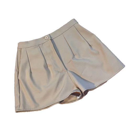 Look #5- High-Rise Shorties in Cream- Small | Quinn Caroline