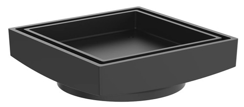 100mm Tile Insert Waste Black | harmony-bathroomware