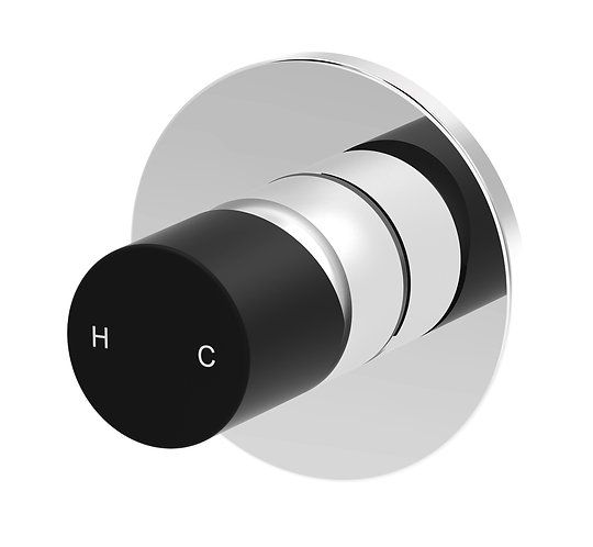 Handel Wall Mixer Chrome with Black | harmony-bathroomware