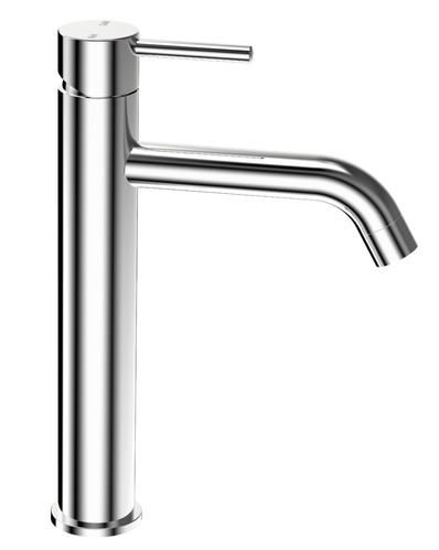 Senza Basin Mixer Tower Curved Spout Chrome | harmony-bathroomware